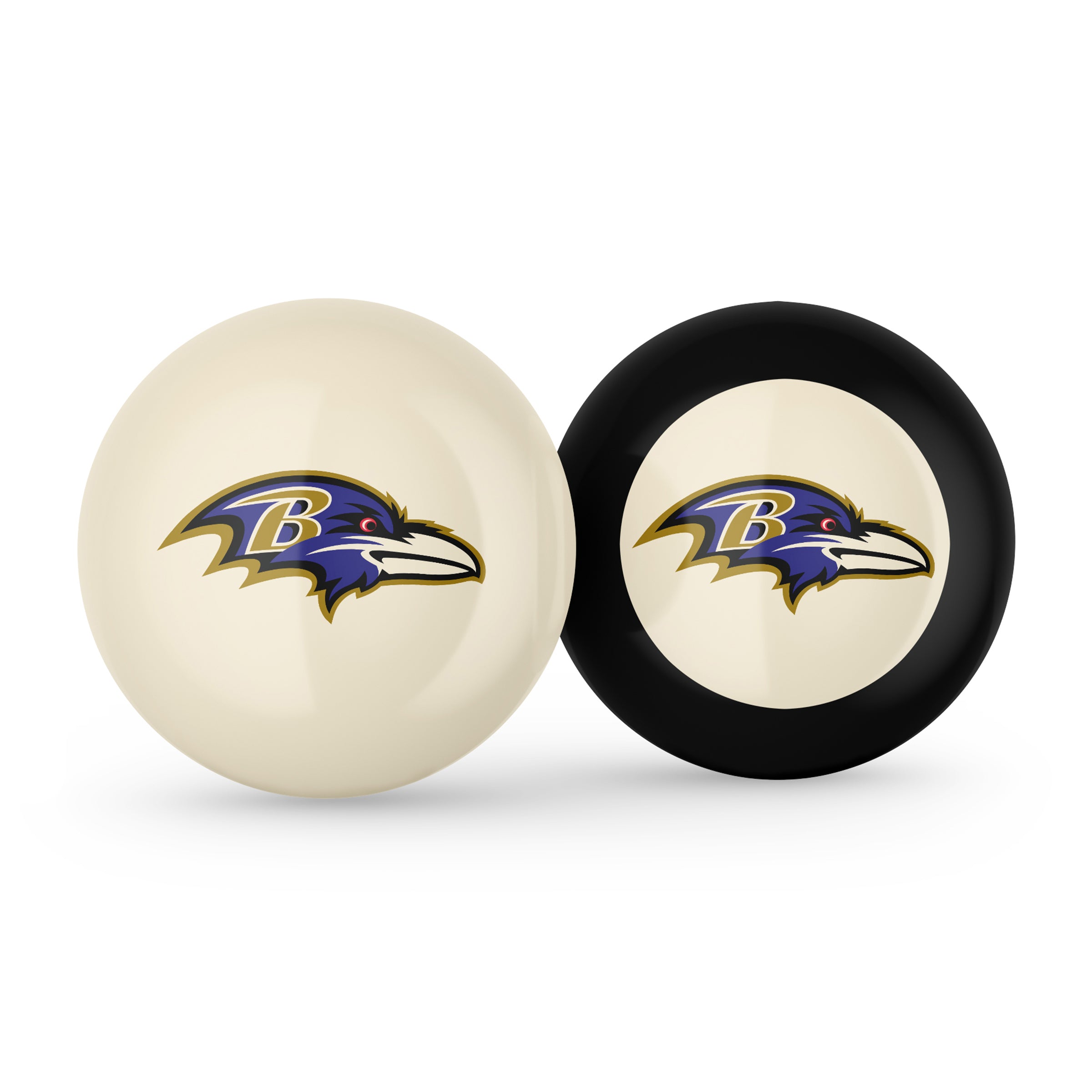 Buy NFL Baltimore Ravens Logo Pool Cue Ball and 8 Ball Set ...