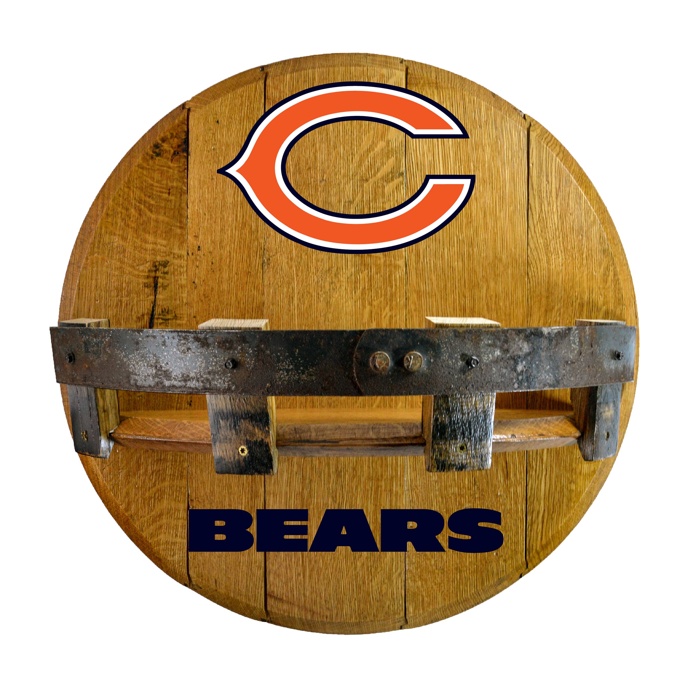 Buy NFL Chicago Bears Whiskey Oak Barrel Collectible Bar Shelf ...