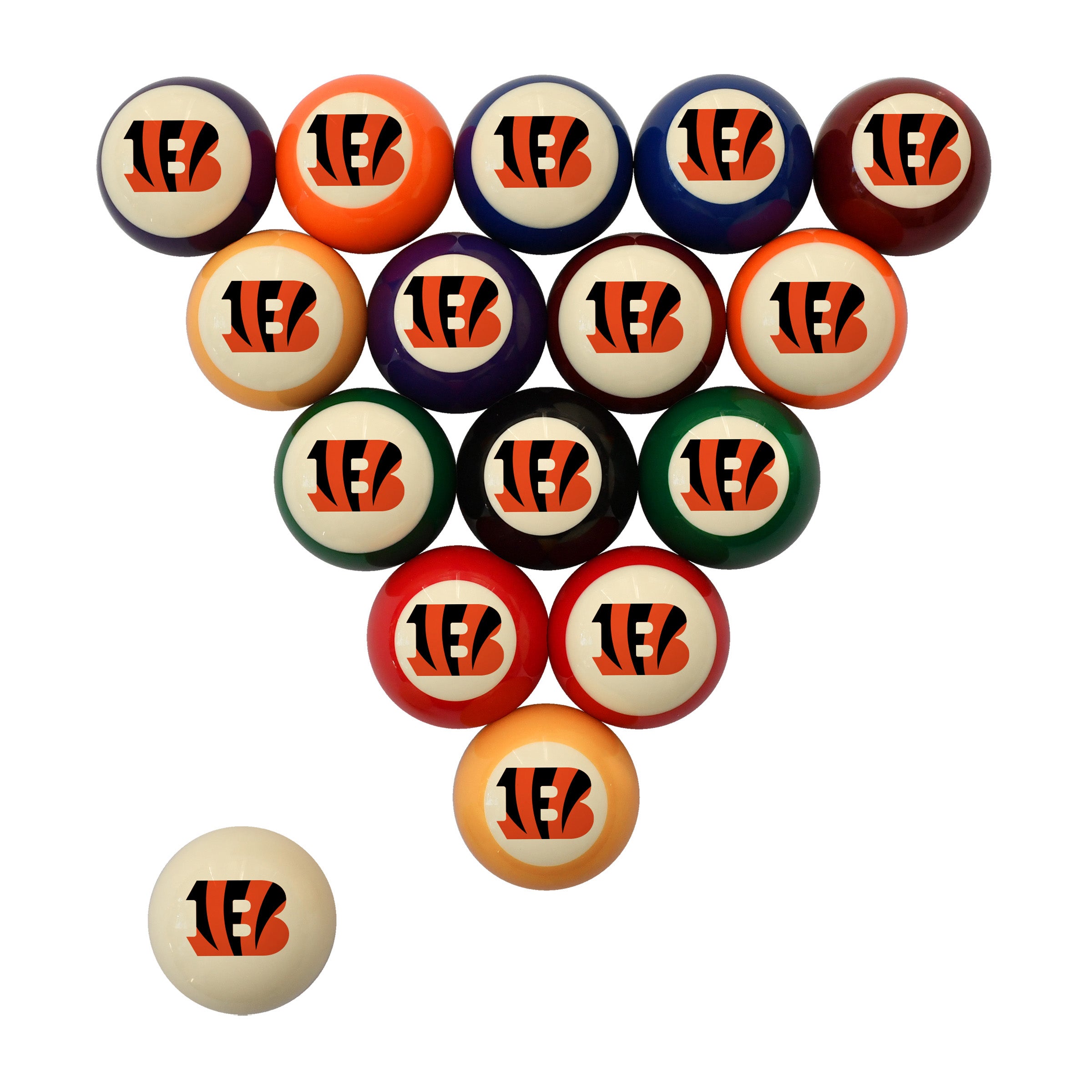 Buy NFL Cincinnati Bengals Logo Retro Billiards Balls Set ...