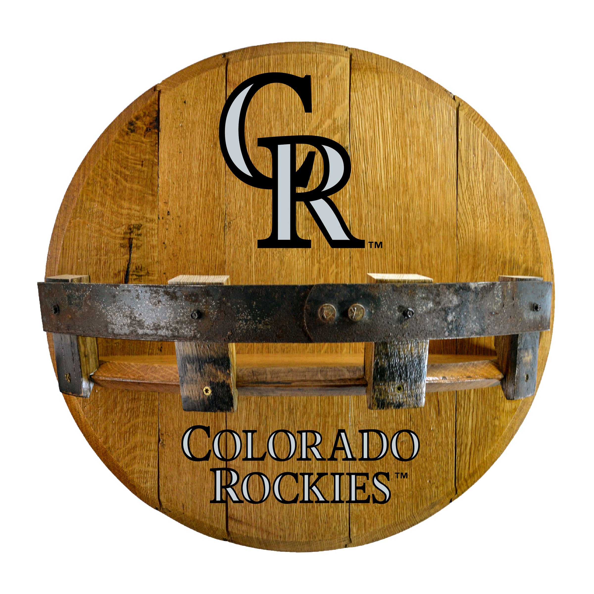 Buy MLB Colorado Rockies Whiskey Oak Barrel Collectible Bar Shelf ...