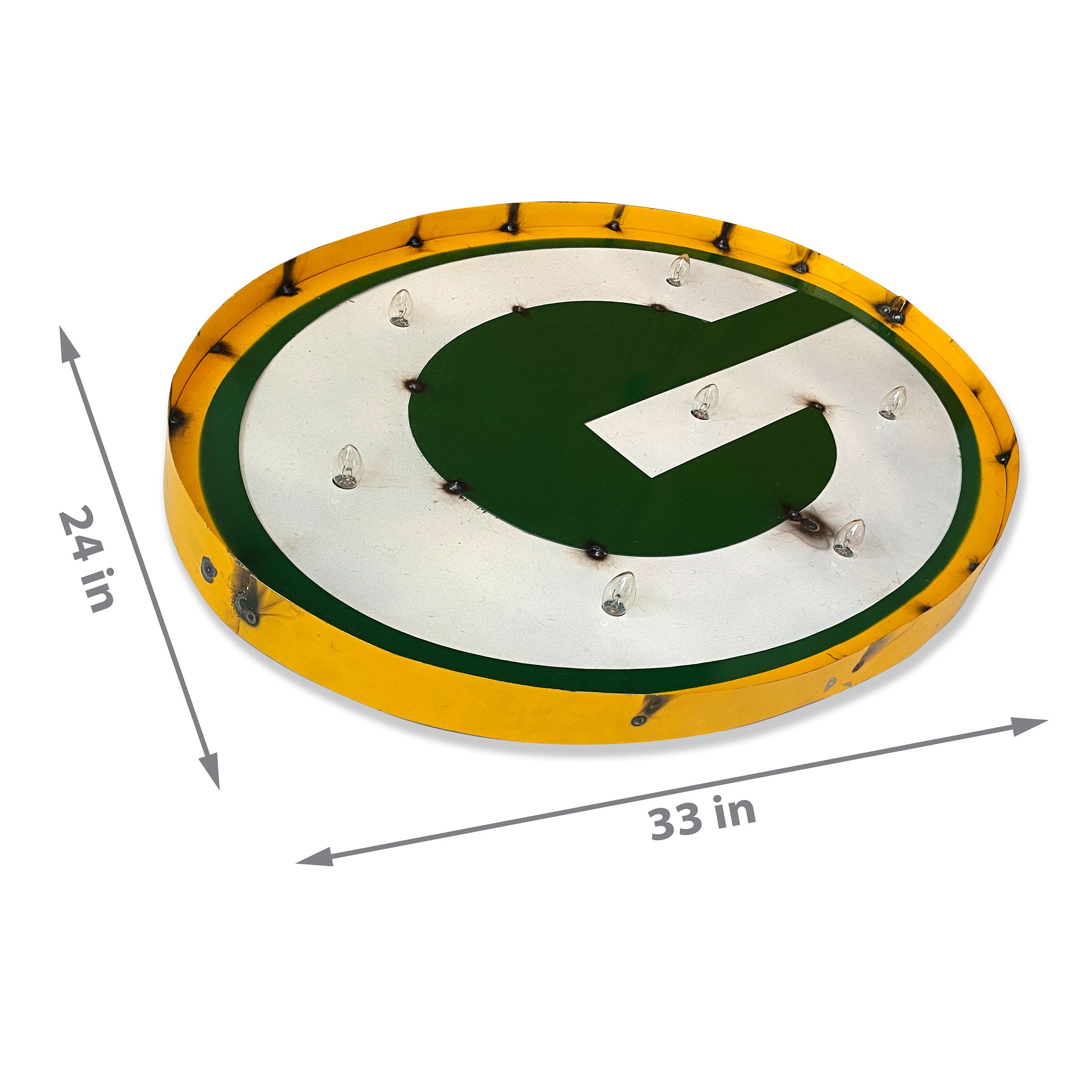Buy NFL Green Bay Packers Logo Retro Lighted Metal Sign – ProFootballStuff