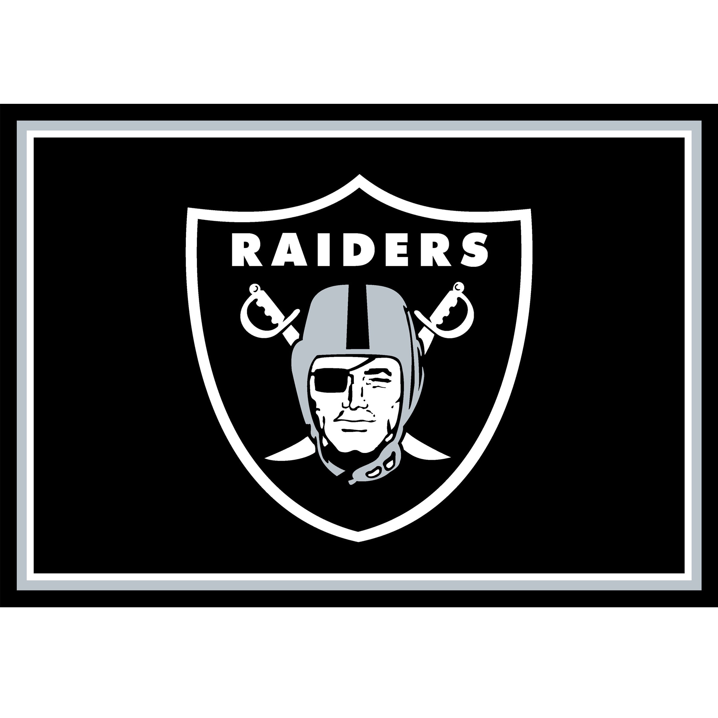 Buy NFL Las Vegas Raiders Entry Mat and Official Area Rug 3 Ft x 4 Ft ...