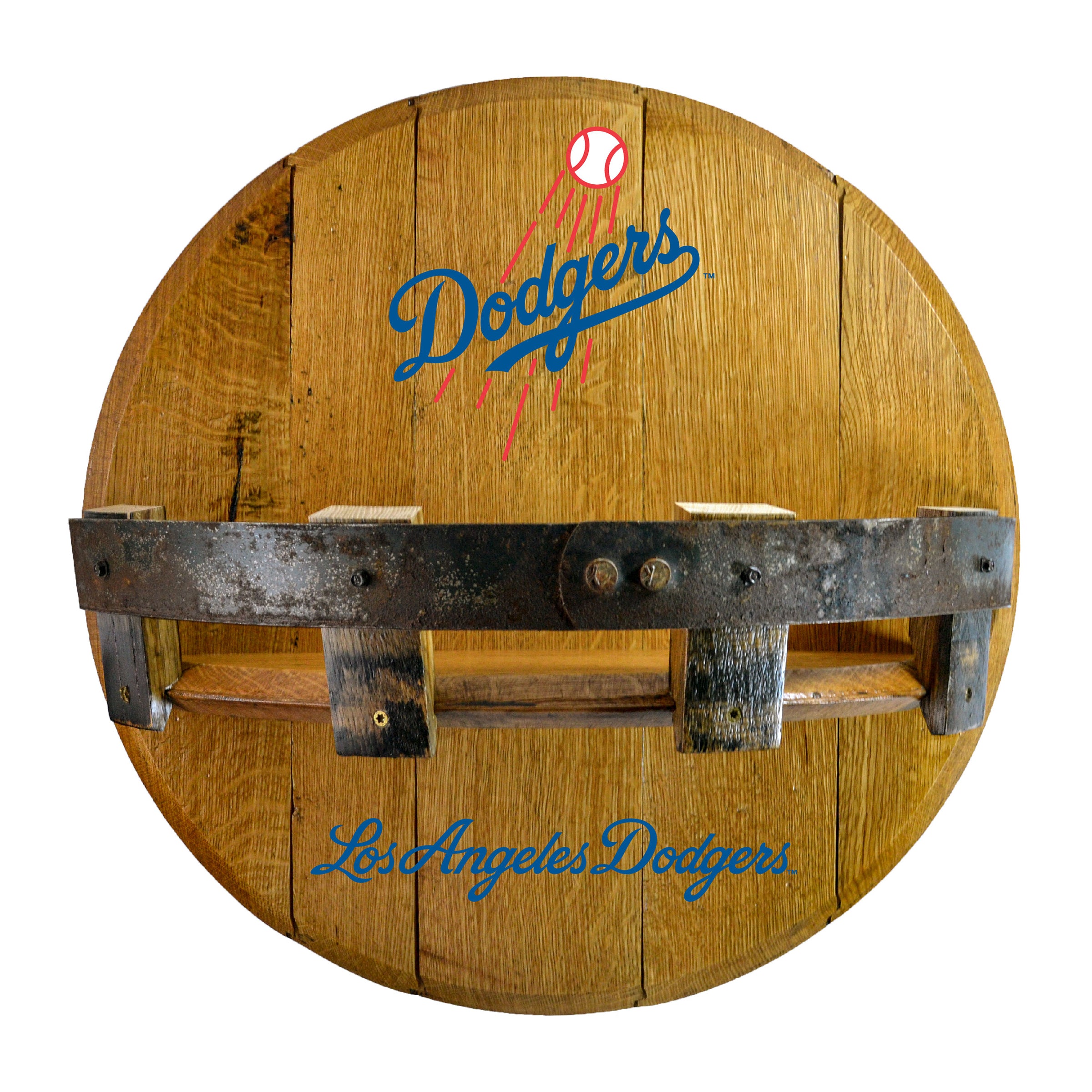 Buy MLB Los Angeles Dodgers Whiskey Oak Barrel Collectible Bar Shelf ...