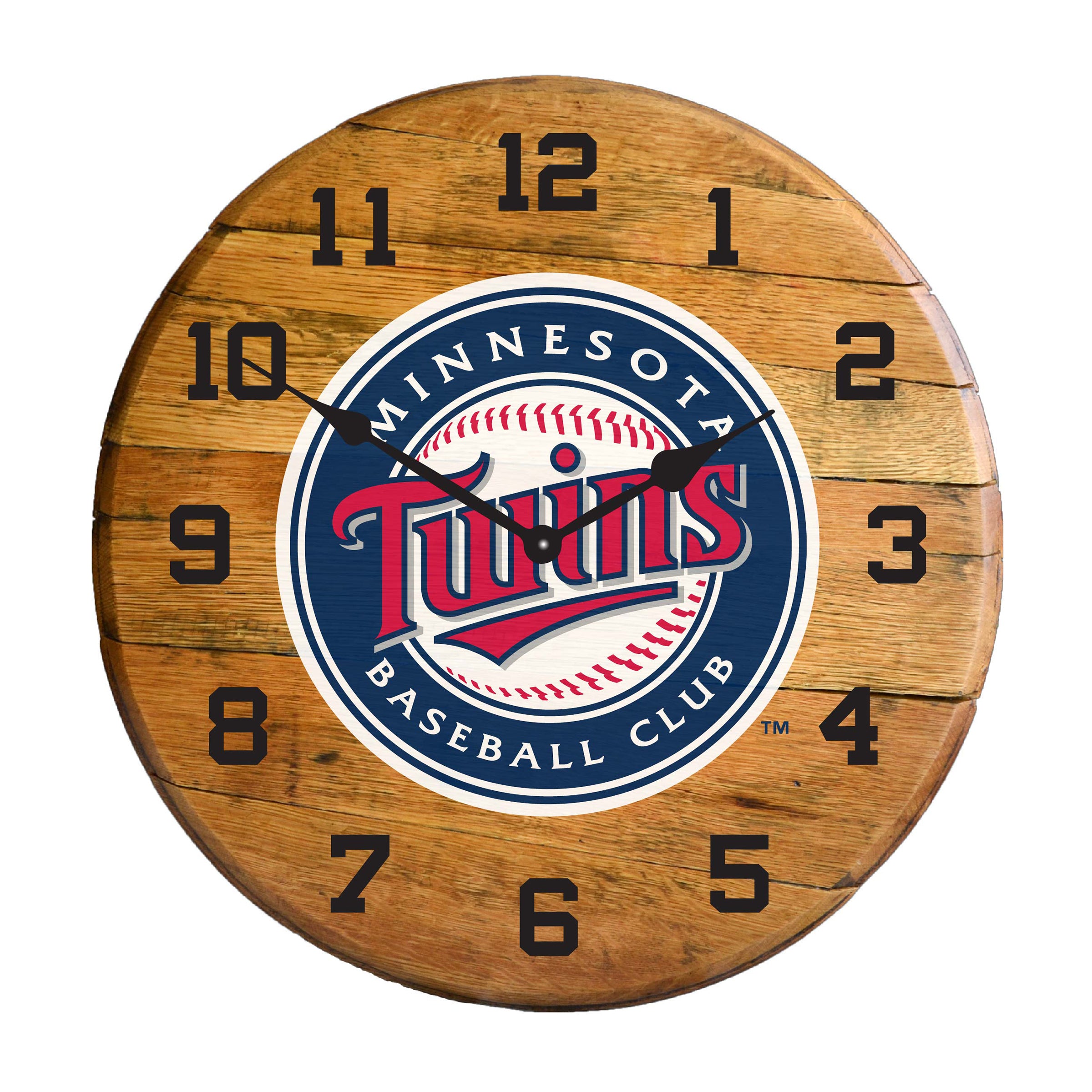 Buy MLB Minnesota Twins Wooden Oak Barrel Top Wall Clock – ProFootballStuff