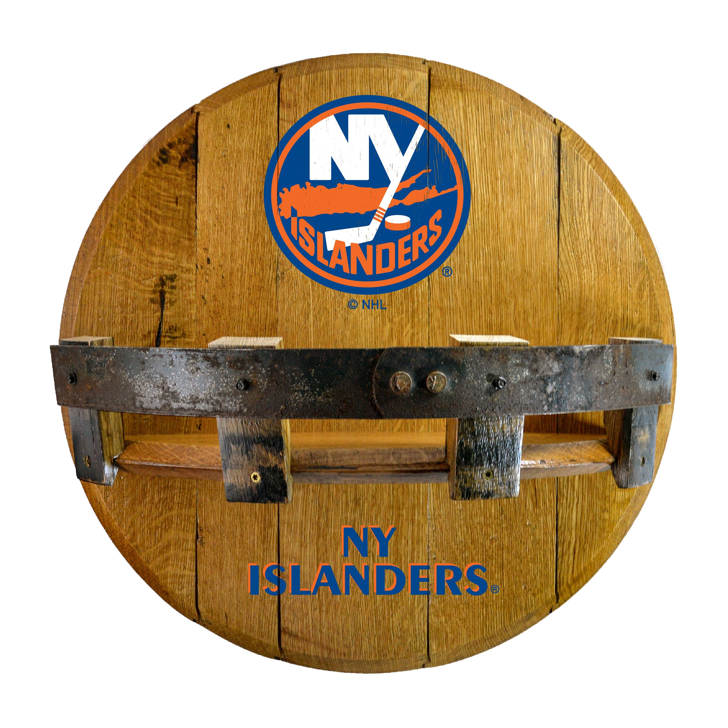 Buy NHL New York Islanders Whiskey Oak Barrel Collectible Bar Shelf ...