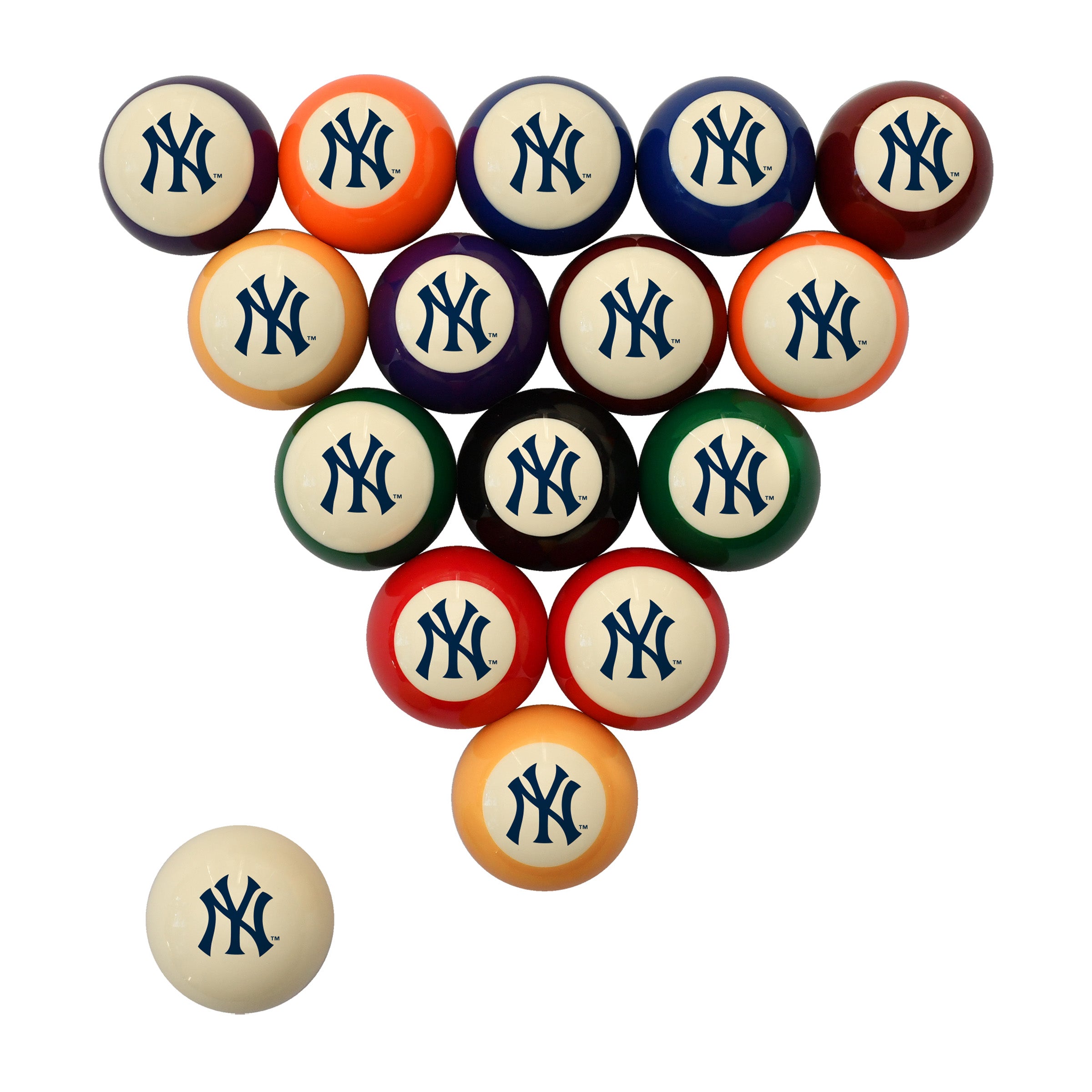 Buy MLB New York Yankees Logo Retro Billiards Balls Set – ProFootballStuff