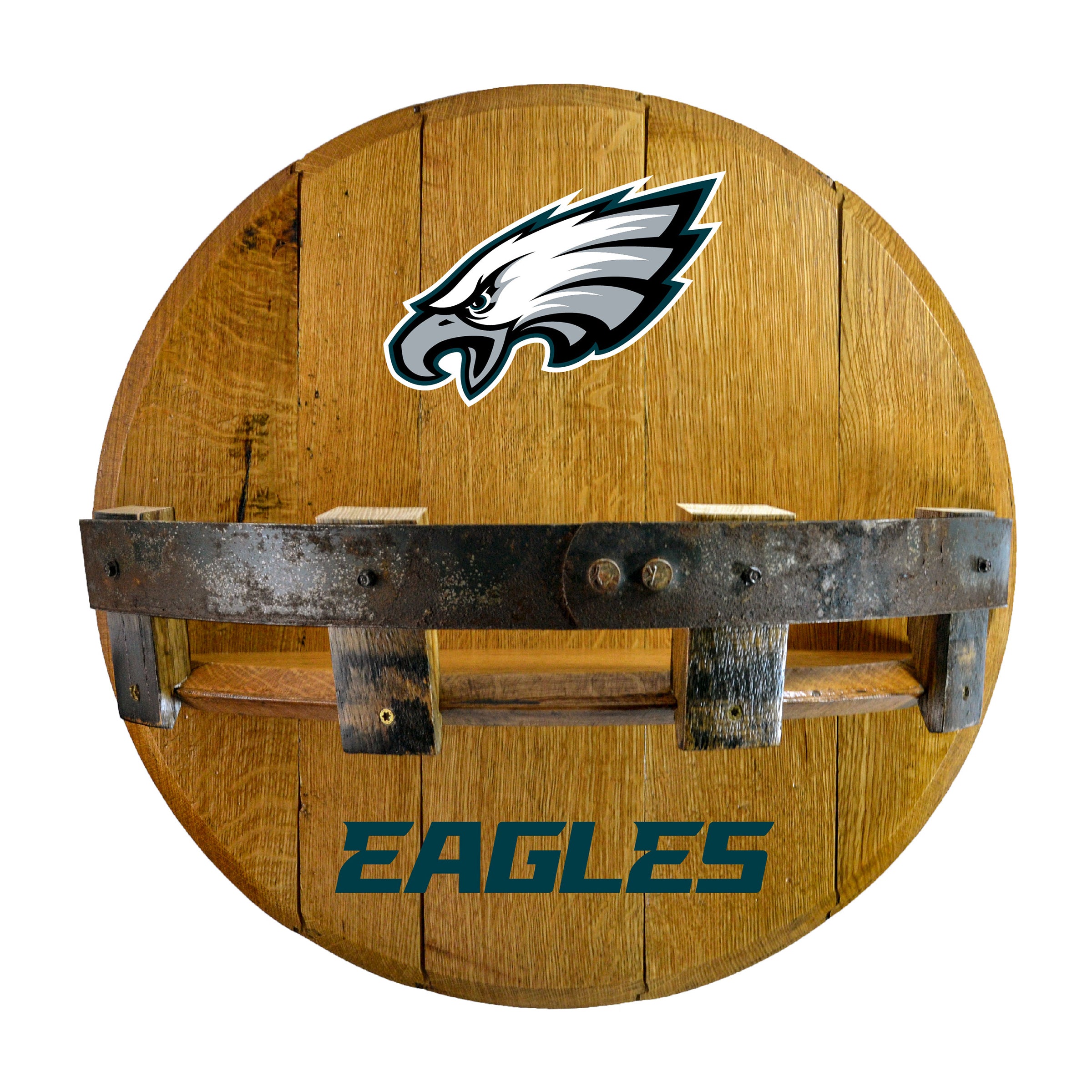 Buy NFL Philadelphia Eagles Whiskey Oak Barrel Collectible Bar Shelf ...