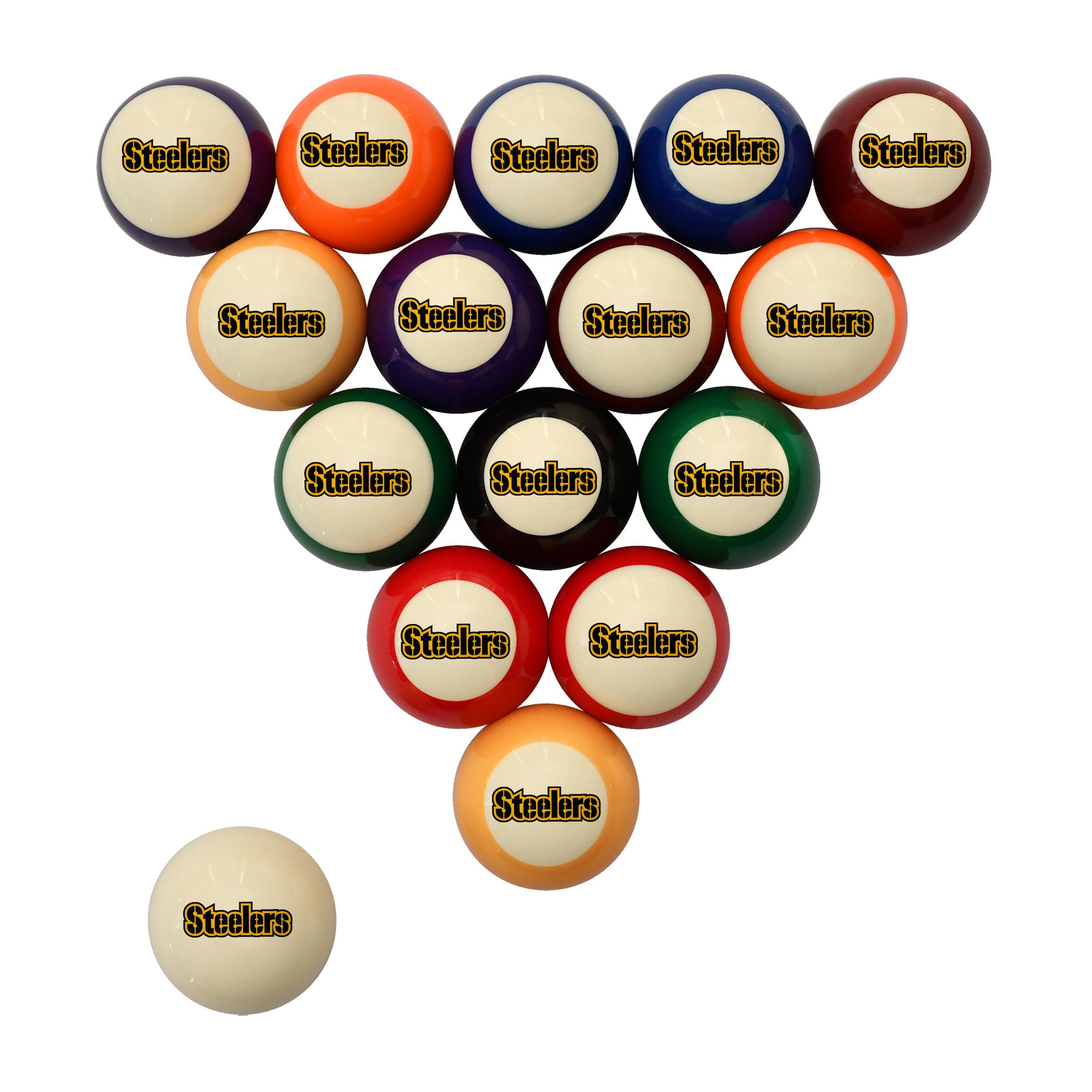 Buy NFL Pittsburgh Steelers Logo Retro Billiards Balls Set ...