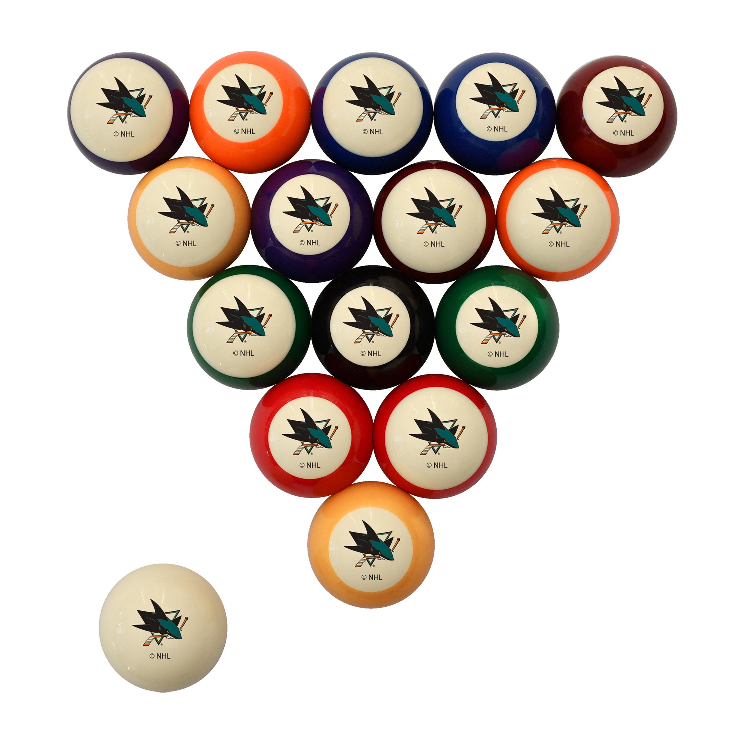 Buy NHL San Jose Sharks Logo Retro Billiards Balls Set – ProFootballStuff