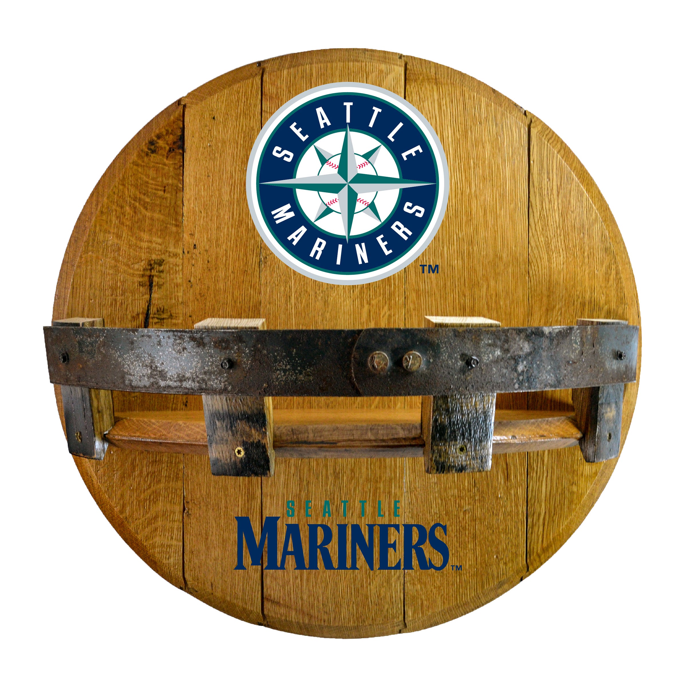 Buy MLB Seattle Mariners Whiskey Oak Barrel Collectible Bar Shelf ...