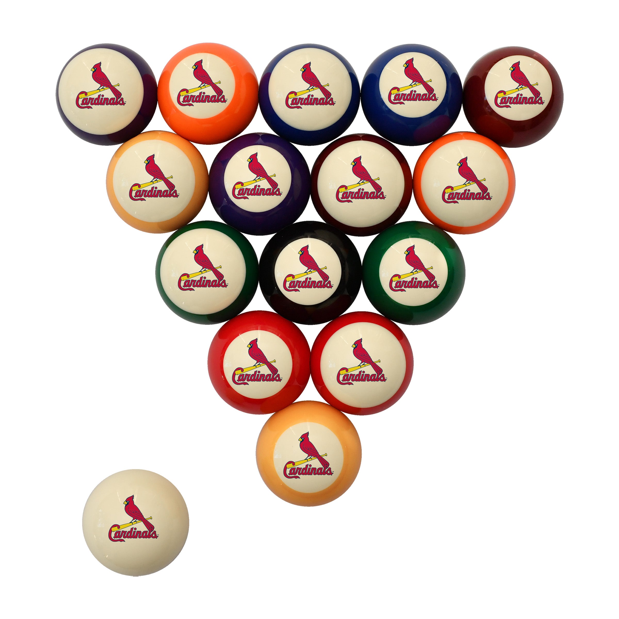Buy MLB St. Louis Cardinals Logo Retro Billiards Balls Set ...