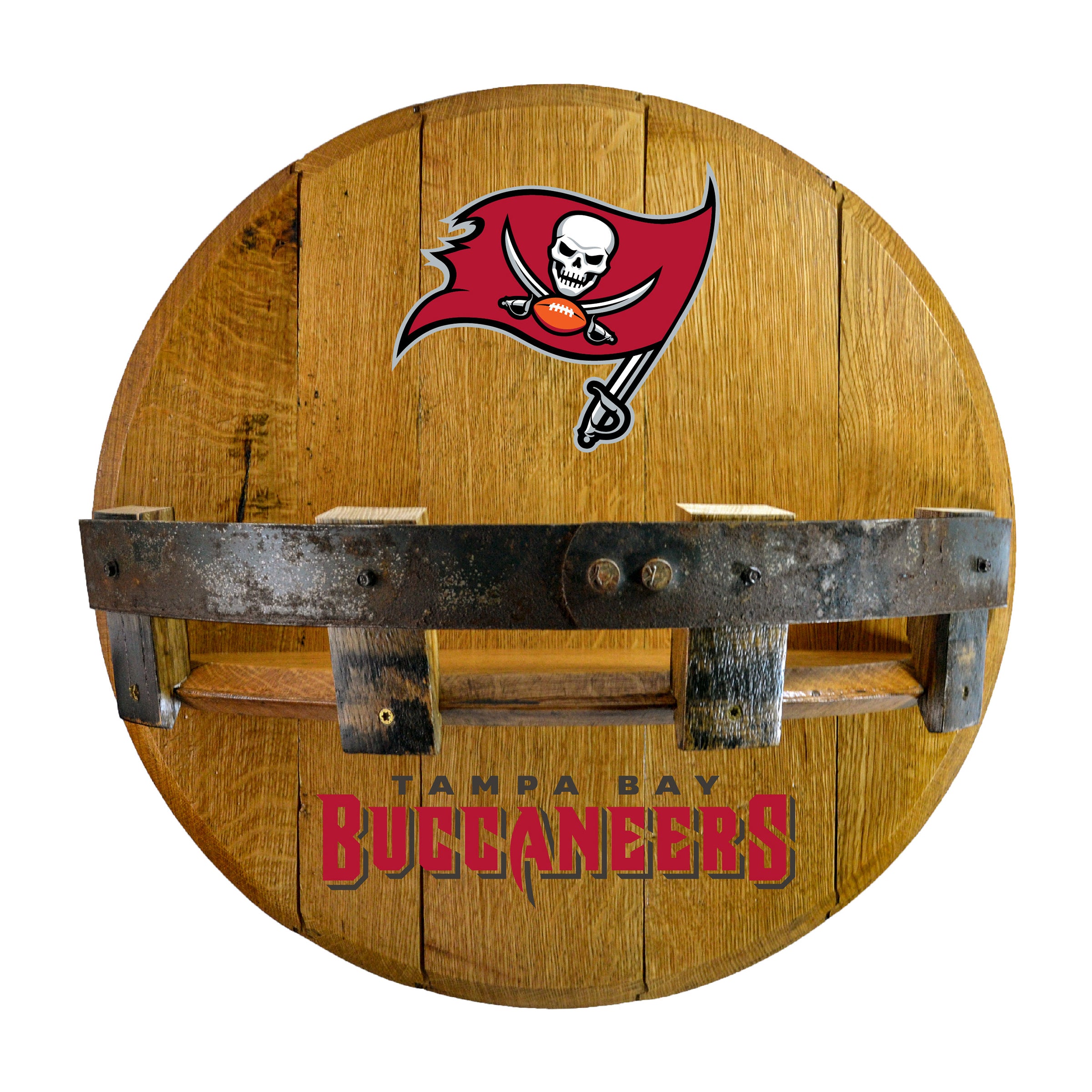 Buy NFL Tampa Bay Buccaneers Whiskey Oak Barrel Collectible Bar Shelf ...