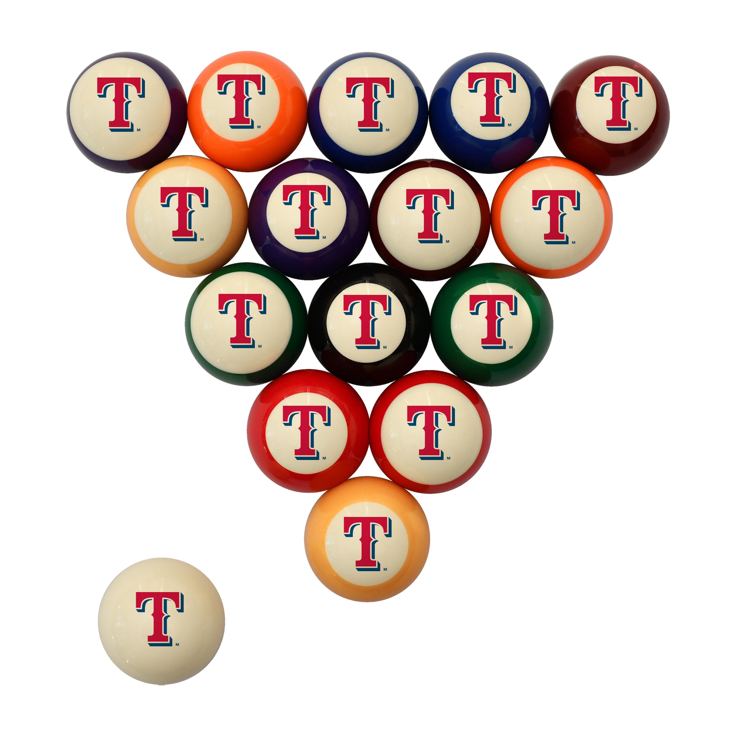 Buy MLB Texas Rangers Logo Retro Billiards Balls Set – ProFootballStuff