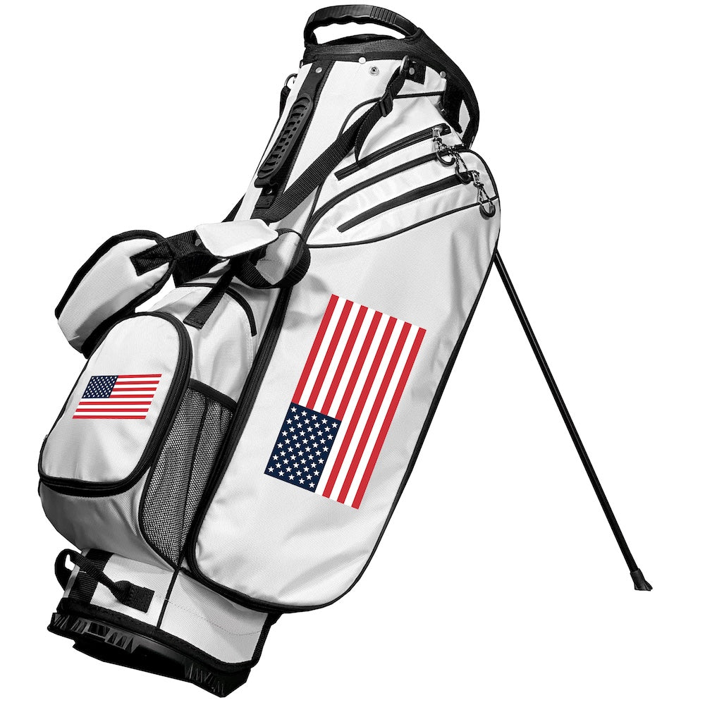 NCAA United States Flag Golf Bag with Built in Stand BIRDIE style ...