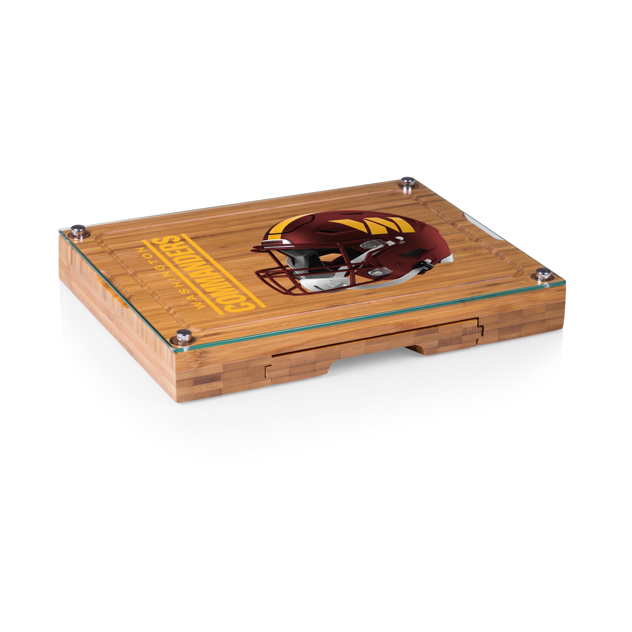 Washington Commanders - Concerto Glass Top Cheese Cutting Board & Tool ...