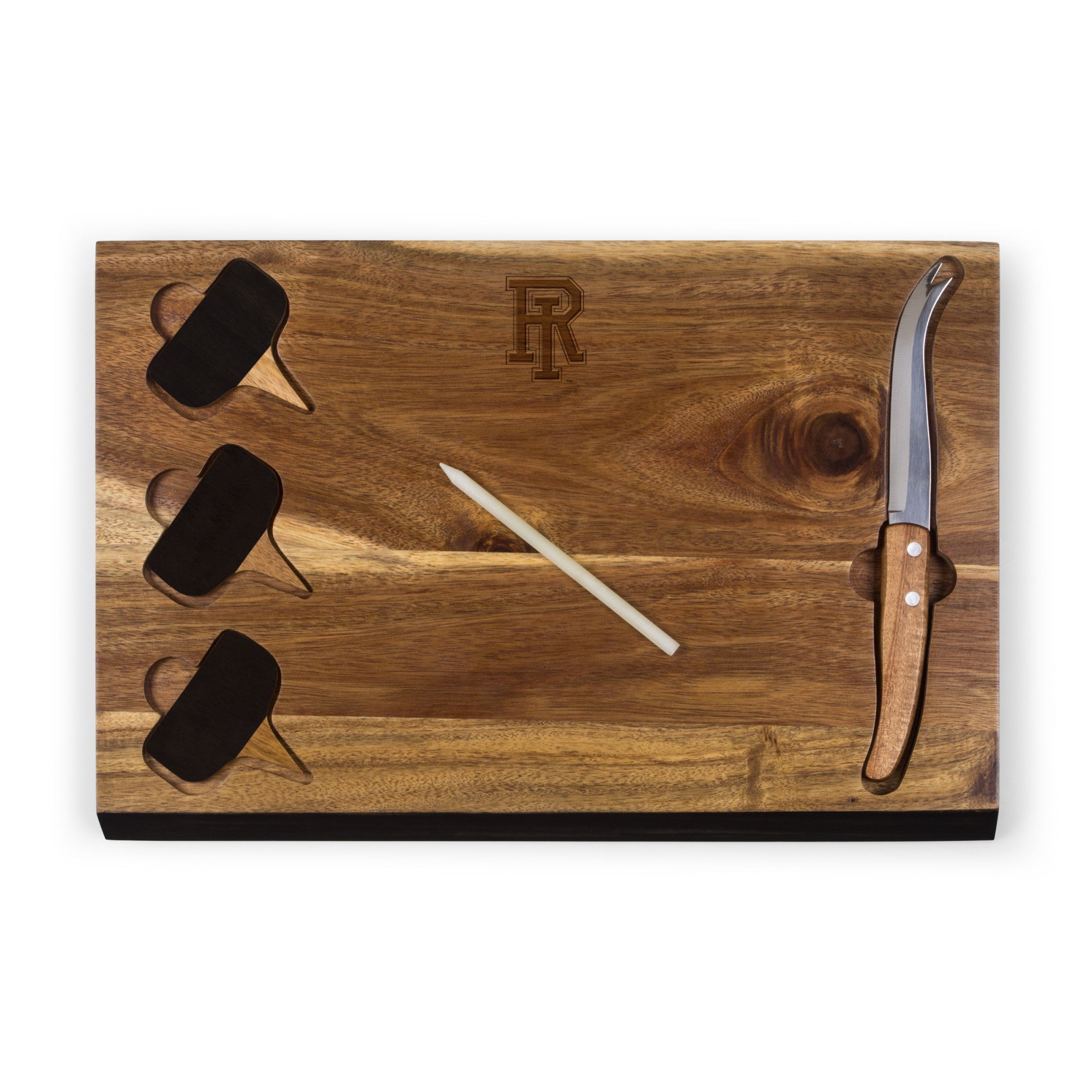 Rhode Island Rams - Delio Acacia Cheese Cutting Board & Tools Set ...