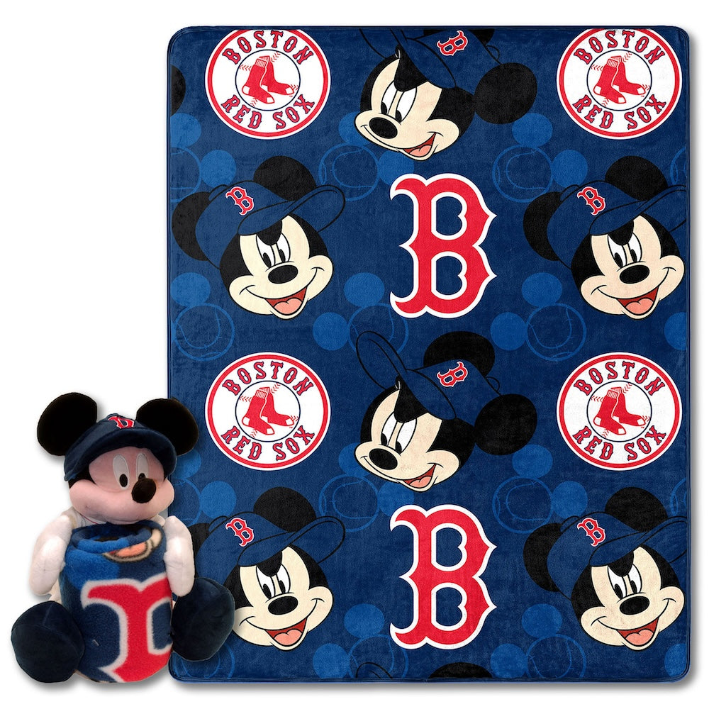Buy MLB Boston Red Sox Mickey Mouse HUGGER Blanket and Plush Stuffed ...