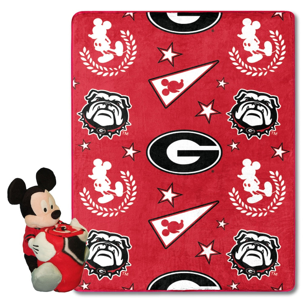 Buy NCAA Georgia Bulldogs Mickey Mouse HUGGER Blanket and Plush Stuffed ...