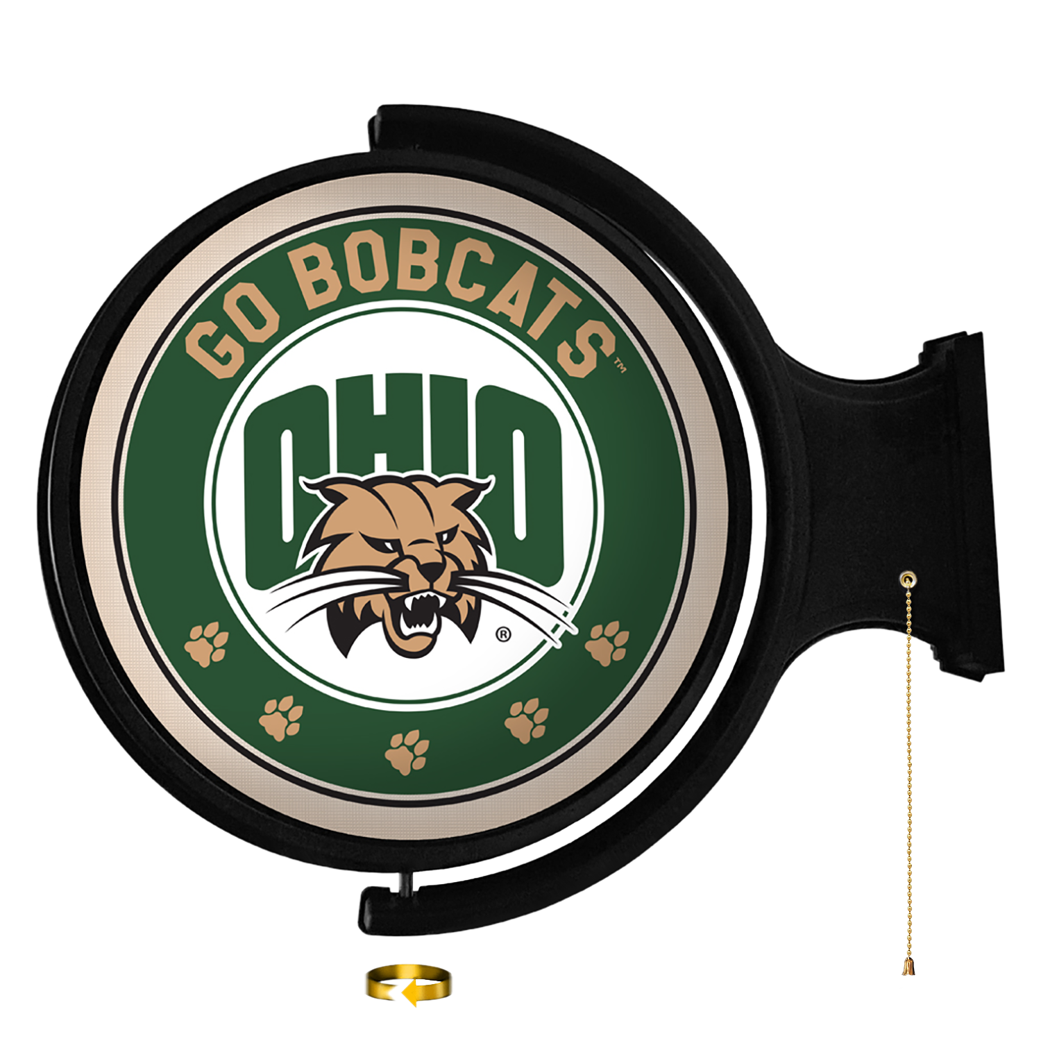 Buy NCAA Ohio Bobcats Original Round Rotating Lighted Wall Sign ...