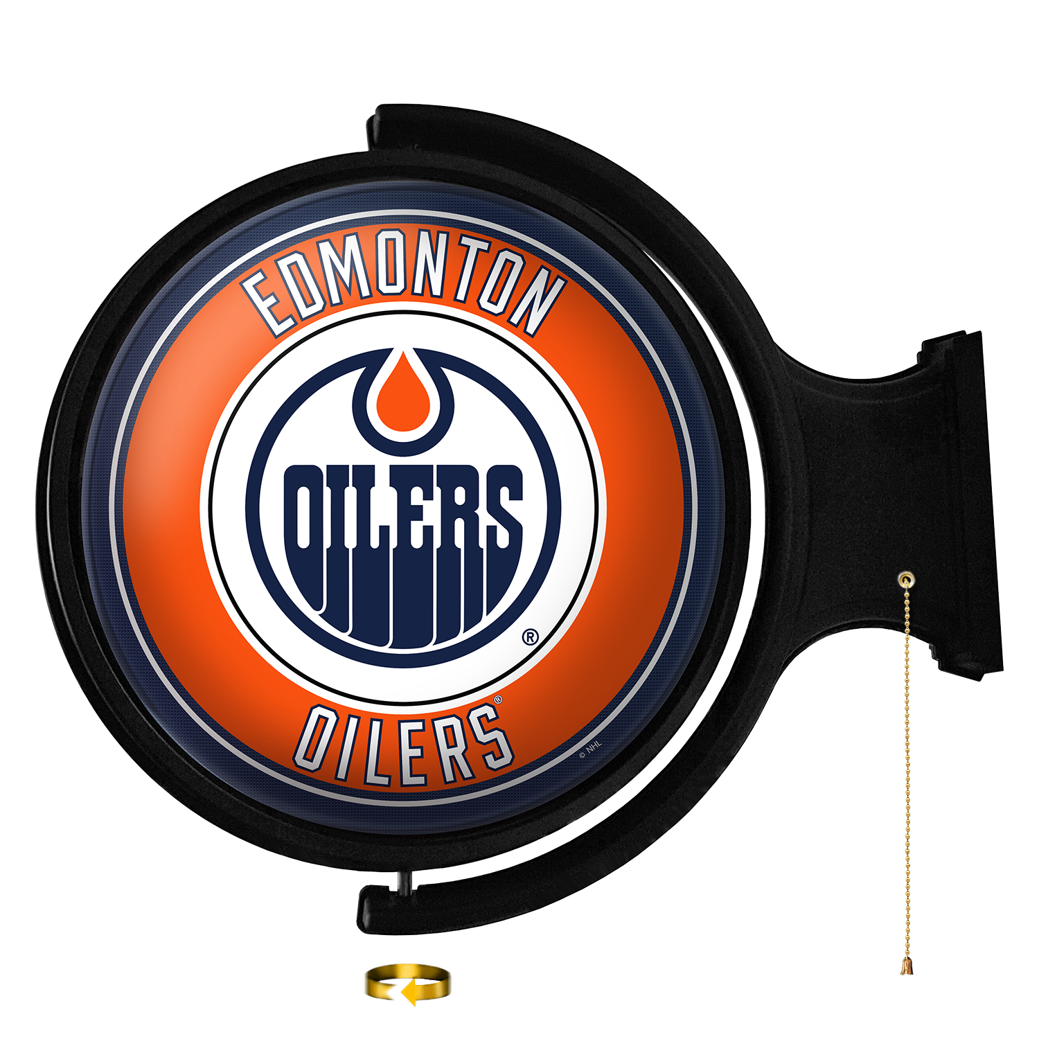 Buy NHL Edmonton Oilers Original Round Rotating Lighted Wall Sign ...