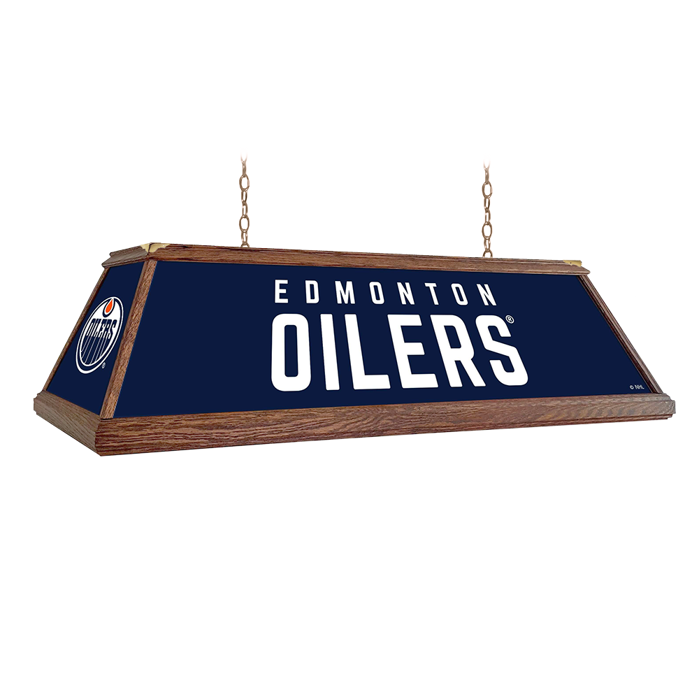 Buy NHL Edmonton Oilers Premium Wood Pool and Billiards Table Light ...